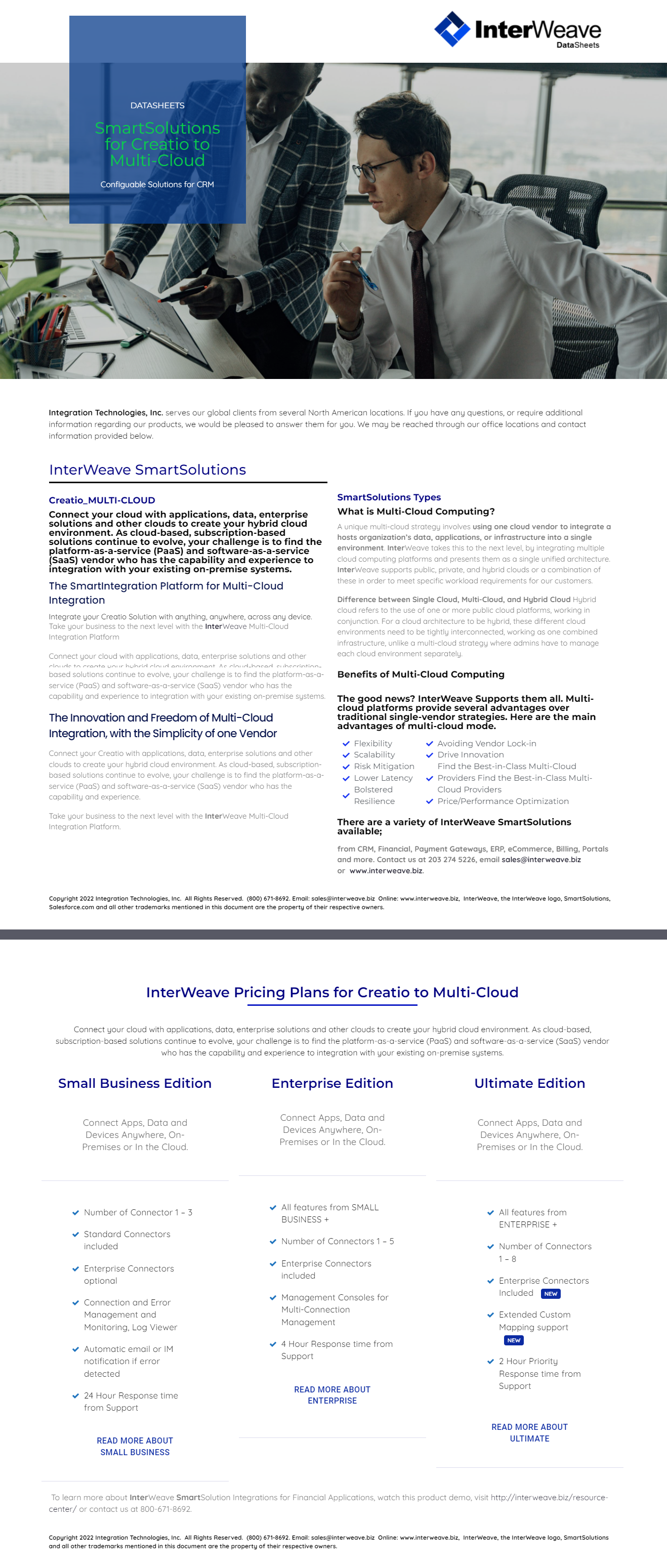 CR Multi Cloud Datasheet - The SmartIntegration Platform for CRM