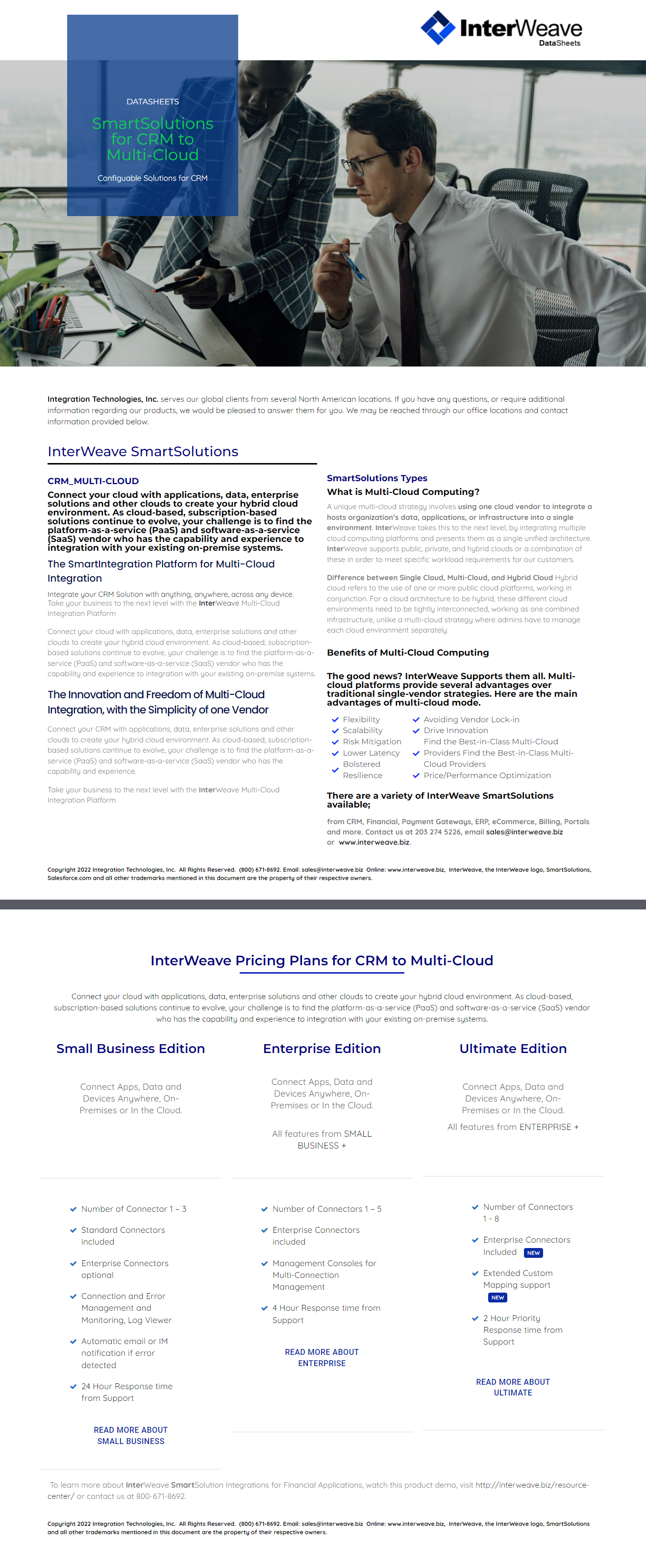 Suite CRM Multi Cloud Datasheet - The SmartIntegration Platform