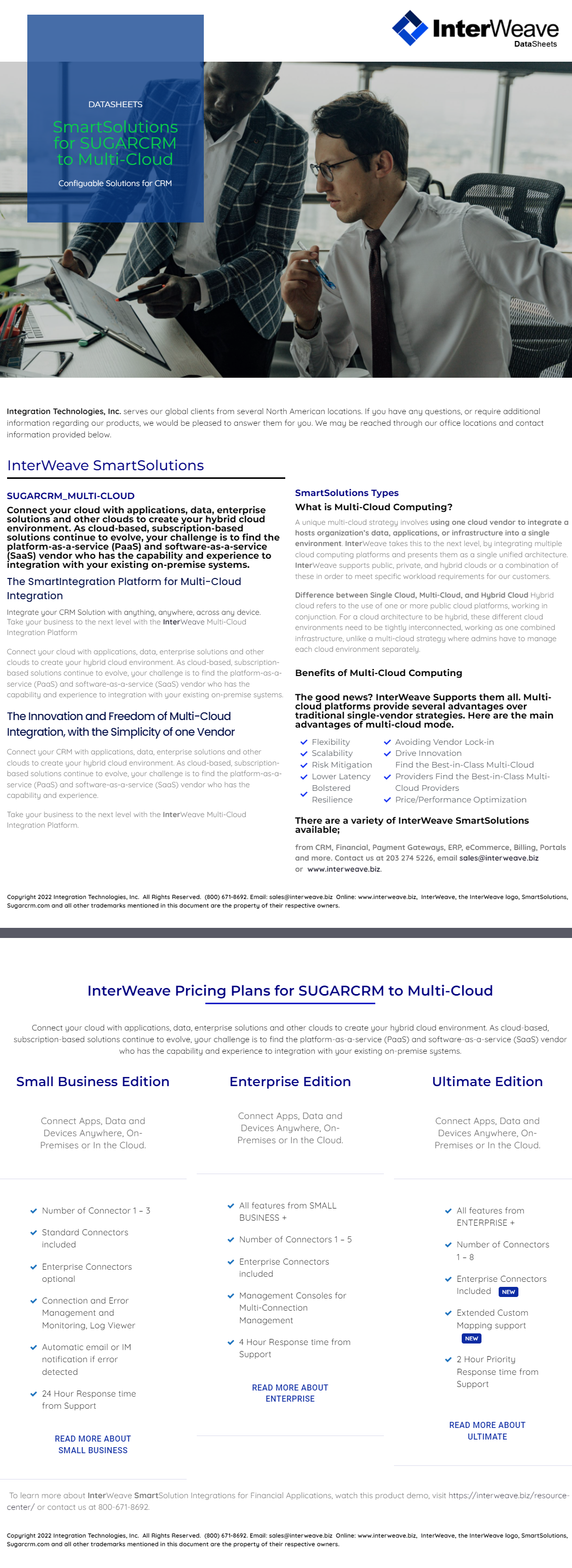 Sugar CRM Multi Cloud Datasheet - The SmartIntegration Platform