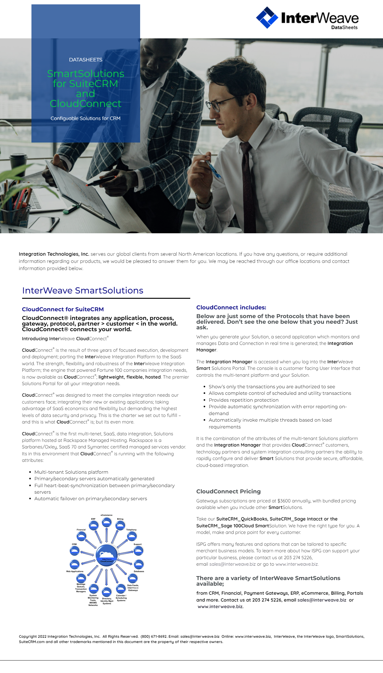 SuiteCRM CloudConnect Datasheets - The SmartIntegration Platform