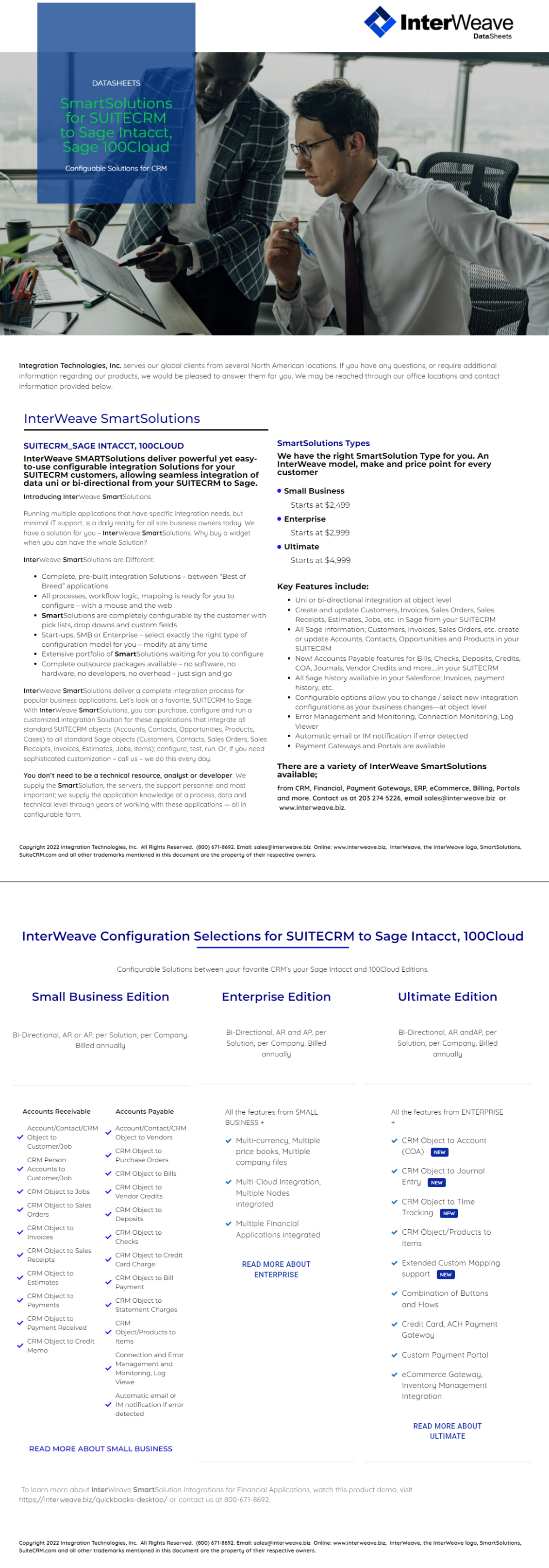 SuiteCRM Sage Datasheets - The SmartIntegration Platform for CRM